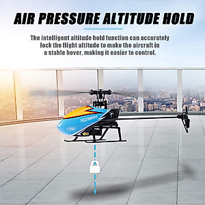 GoolRC C129 RC Helicopter for Adults and Kids, 4 Channel 2.4Ghz Remote Control Helicopter with 6-Axis Gyro, Aileronless RC Aircraft with Altitude Hold and 3 Batteries (Orange)