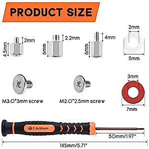 ASTARON M.2 SSD Screws Kit, Nvme M2 Screws Suitable for ASUS MSI Gigabyte NGFF Motherboard