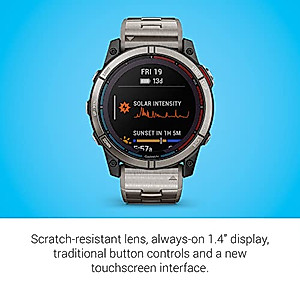 Garmin quatix® 7X Solar Edition, Marine GPS Smartwatch, Solar Charging Capabilities, Durable Watch with Flashlight, Tide Changes and Anchor Drag Alerts, Waypoint Marking