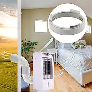 Portable Air Conditioner Exhaust Hose Connector, Round Tube Conditioner Adapter Exhaust Duct Vent Kit (white)