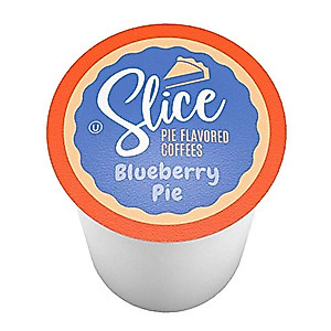 Slice Coffee Blueberry Flavored Coffee Pie for Keurig K Cup Brewers, Blueberry Pie, 40 Count