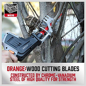 36-Piece Ultimate Reciprocating Saw Blade Set - Premium Sawzall Blades, Durable Wood & Metal Cutting Blades with Storage Pouch, Long-Lasting Pruning Blades