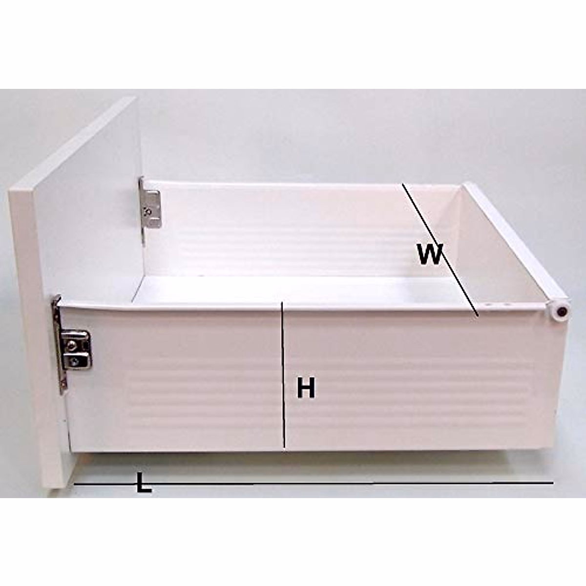 Metal Drawer Box Replacement with Slides - Slide Out Metal Sides and Slides Choose Your Width, 20" deep (6" High)