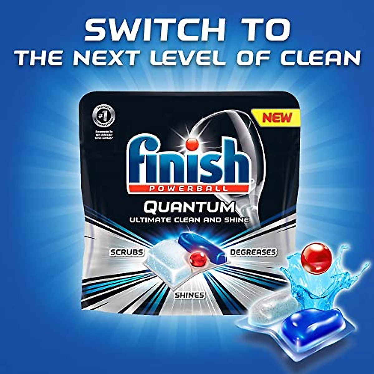 Finish Dishwasher Detergent Gel Liquid, Lemon Scent, 75oz