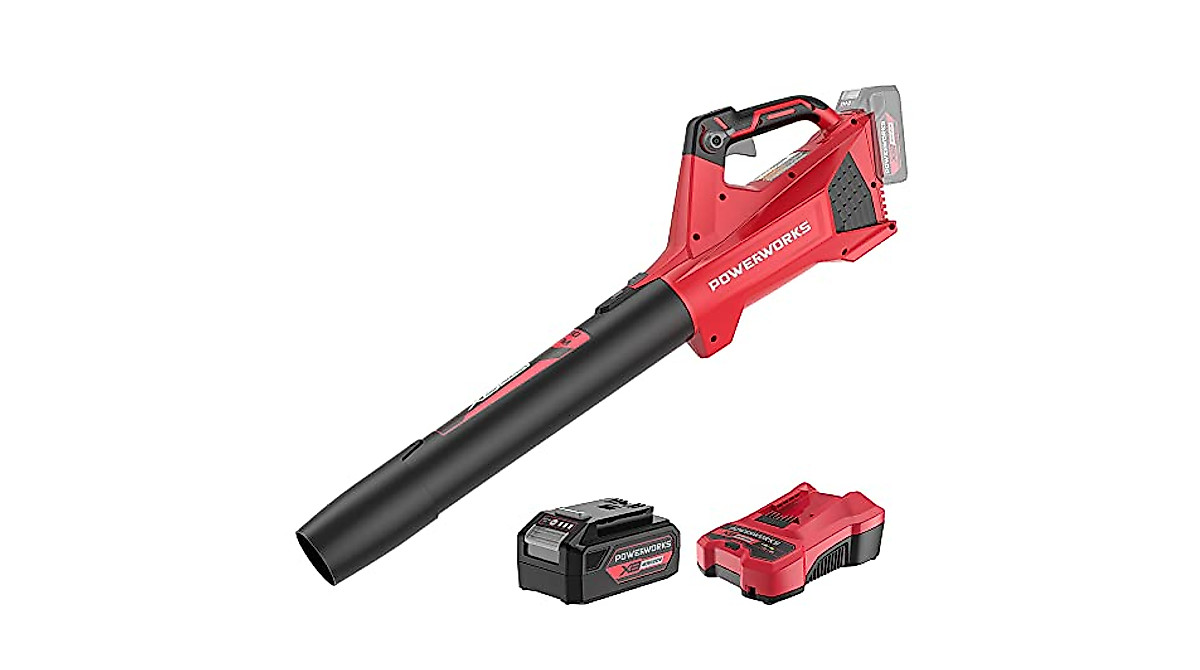 Powerworks XB 40V Cordless Blower 120 MPH, 450 CFM with 2Ah Battery