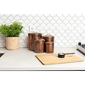 Old Dutch Canister (Set of 4), 4 quart/2 quart/1½ quart/1 quart, Antique Copper