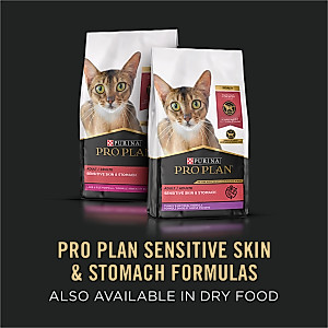 Purina Pro Plan Sensitive Skin and Stomach Cat Food Wet Pate, Sensitive Skin and Stomach Arctic Char Entree - (24) 3 oz. Pull-Top Cans