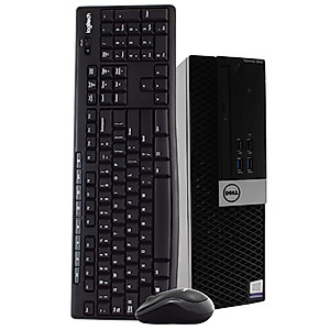 Dell Optiplex 3040 Desktop Computer PC, Intel Quad-Core i5, 2TB HDD Storage, 16GB DDR3 RAM, Windows 10 Pro, DVD, WiFi, New 24in Monitor, Wireless Keyboard and Mouse (Renewed)