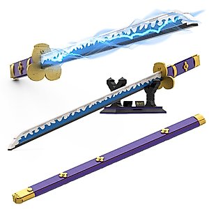 Tarcury Zoro Anime Cosplay Sword Building Block Set, 38.8in Samurai Katana Model with Scabbard and Stand, Ideal Collectible Gift for Fans and Adults (936 Pieces)