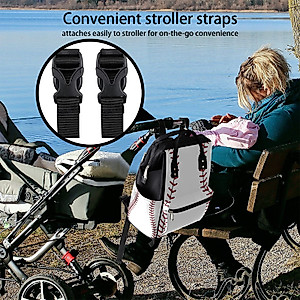 Diaper Bag Baseball Backpack, Large Capacity Baby Bag Maternity Backpack Nappy Bags, Multifunction Waterproof Diaper Bags Casual Travel Daypack for Mom Dad