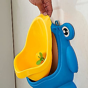 HGUIM Frog Pee Training,Toilet Pee Trainer with Funny Aiming Target Frog Pee Training, Urinals for Boys (Blue)
