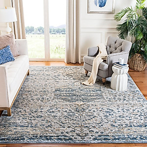 SAFAVIEH Cosmopolitan Collection Area Rug - 8' x 10', Cream & Grey, Distressed Design, Non-Shedding & Easy Care, Ideal for High Traffic Areas in Living Room, Bedroom (CSM683G)