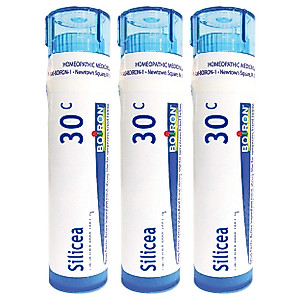 Boiron Silicea 30c Homeopathic Medicine for Fatigue and Irritability Due to Overwork - 80 Count (Pack of 3)