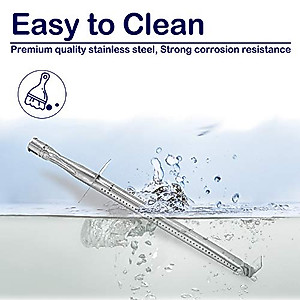 YOUFIRE Gas Burner Tube 17 inch Stainless Steel Grill Replacement Parts for Vermont Castings CF9030, CF9080, VM400XBP; Jenn Air JA460, JA461, JA580, 4 Pack BBQ Grill Pipe