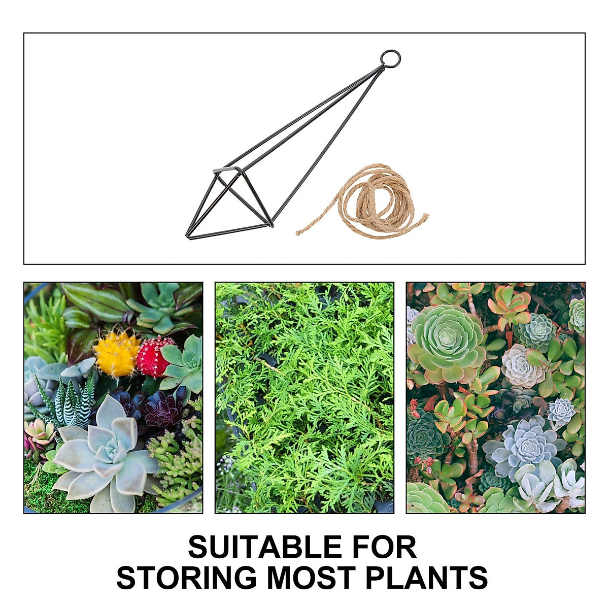 UPKOCH 8 Pack Geometric Plant Hangers Air Plants Hanging Metal Air Plants Holders Pot Container Decoration