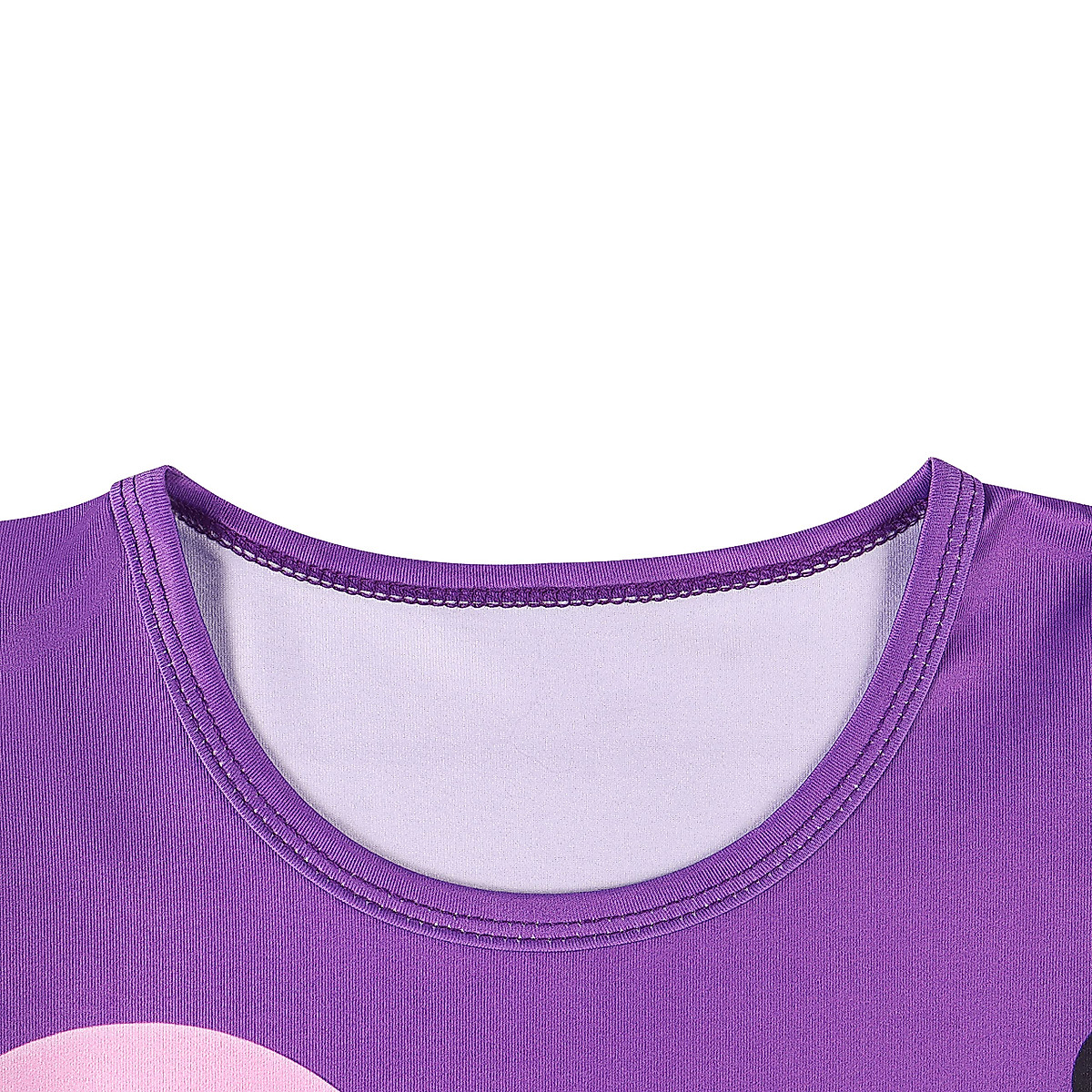 GUOG Little Girls Gown Dress Nightgo Toddler Short Ruffles Sleeve Kuromi Gown Round Neck Girls Kuromi Costume 7-13Years