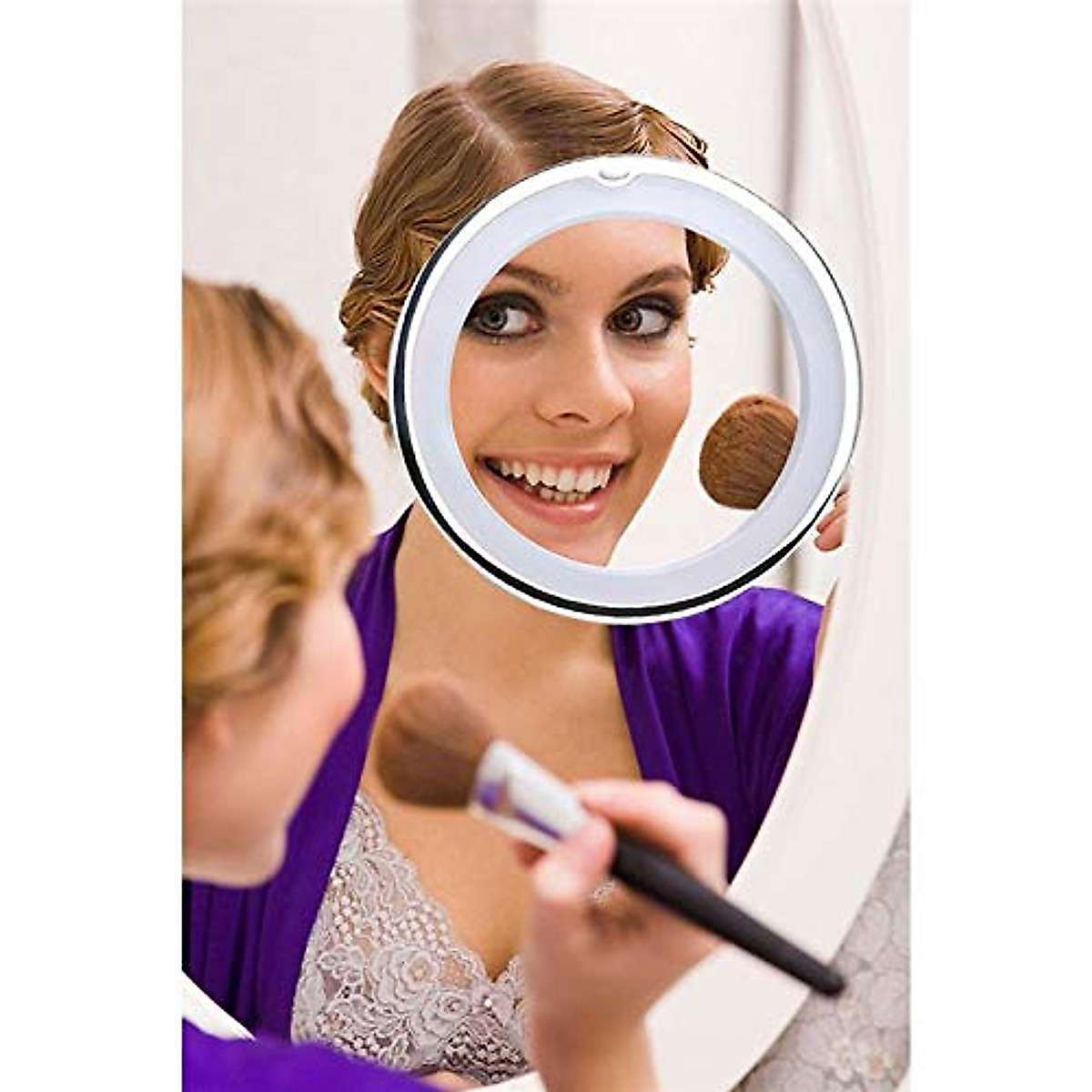 FQYYDD Illuminated Makeup Mirror Adjustable Magnifying Led Light Makeup Mirror With Strong Suction Cup