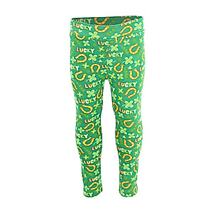 Unique Baby Girls 3 Piece St Patricks Day Lucky Girl Outfit (5Y, Green)