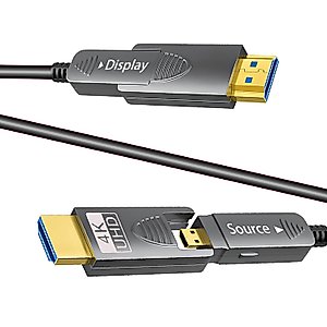 200ft 4K HDMI Cable, Fiber Optic HDMI Cable, Micro HDMI to HDMI, Detachable Type A+Type D,18Gbps Ultra Speed, 4K 60Hz,Slim Flexible, Long Extended HMDI Cable, DVI to HDMI