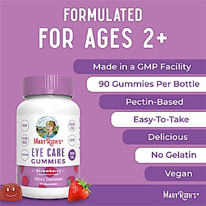 MaryRuth Organics Eye Care Gummies | Zeaxanthin and Lutein | 45 Day Supply | Eye Care Gummy for Adults and Kids | Vegan | Non-GMO | Gluten Free | 90 Count