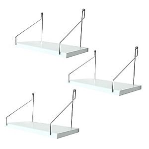 HOLIDYOYO 3pcs Shelf DIY Floating Wall Storage Mounted Shelves for Storage Hanging Holder Hanging Wall Plants Bookshelves Wall Mounted Home Decor Wall Mount Shelves Storage Rack Board White