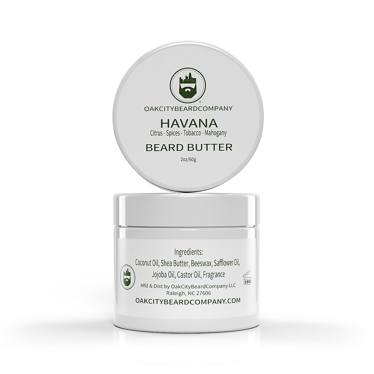 Oak City Beard Company - Havana - 2 Ounce - Beard Butter - Citrus - Spices - Tobacco - Beard Conditioner