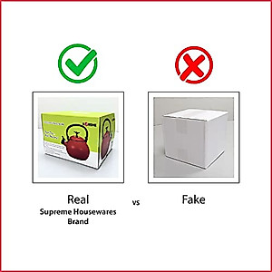 Whistling Tea Kettle for Stove Top Enamel on Steel Teakettle, Supreme Housewares Apple Design Teapot Water Kettle Cute Kitchen Accessories Teteras (1.6 Quart, Apple)