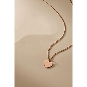 Fossil Women's Engravable Necklace, Color: Rose Gold (Model: JF03021791)