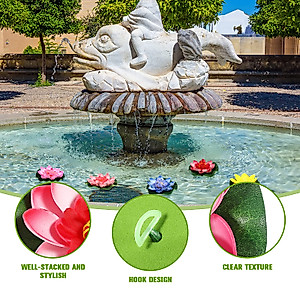 VOSAREA 5PCS Artificial Water Lily Floating Foam Lotus Flowers Decor for Ponds Patio Pond Pool Aquarium Home Garden Wedding Christmas Party Holiday Event
