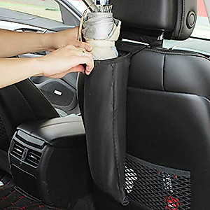 Storage Pouch Auto Car Seat Back Litter Trash Bag Garbage Can Headrest Hanging Storage Holder