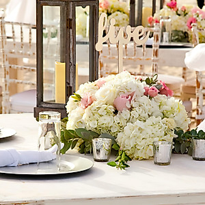 Tinksky 12pcs One-Twelve Wooden Table Numbers on Sticks for Wedding Party Decoration