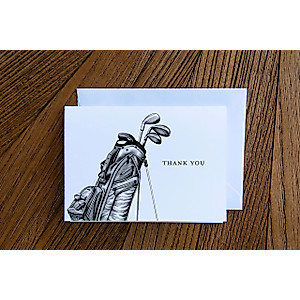Golf Thank You Cards - Stationary Set - 24 Cards with Envelopes - Gifts for Golfers (Thank You Version)