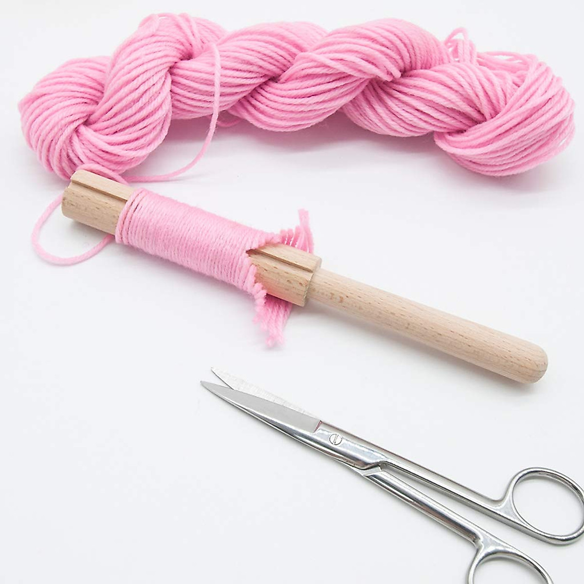 SHUANGSHI Yarn Cutter, Wooden Latch Hook Crochet Yarn Cutter Tool for Tapestry Carpet Rug Making DIY