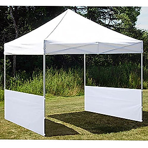 Ontheway Two Half Walls for 10'x10', Two Half Sidewalls for Pop Up Tent Gazebo Shelter, 2 Half Walls Only (White B)