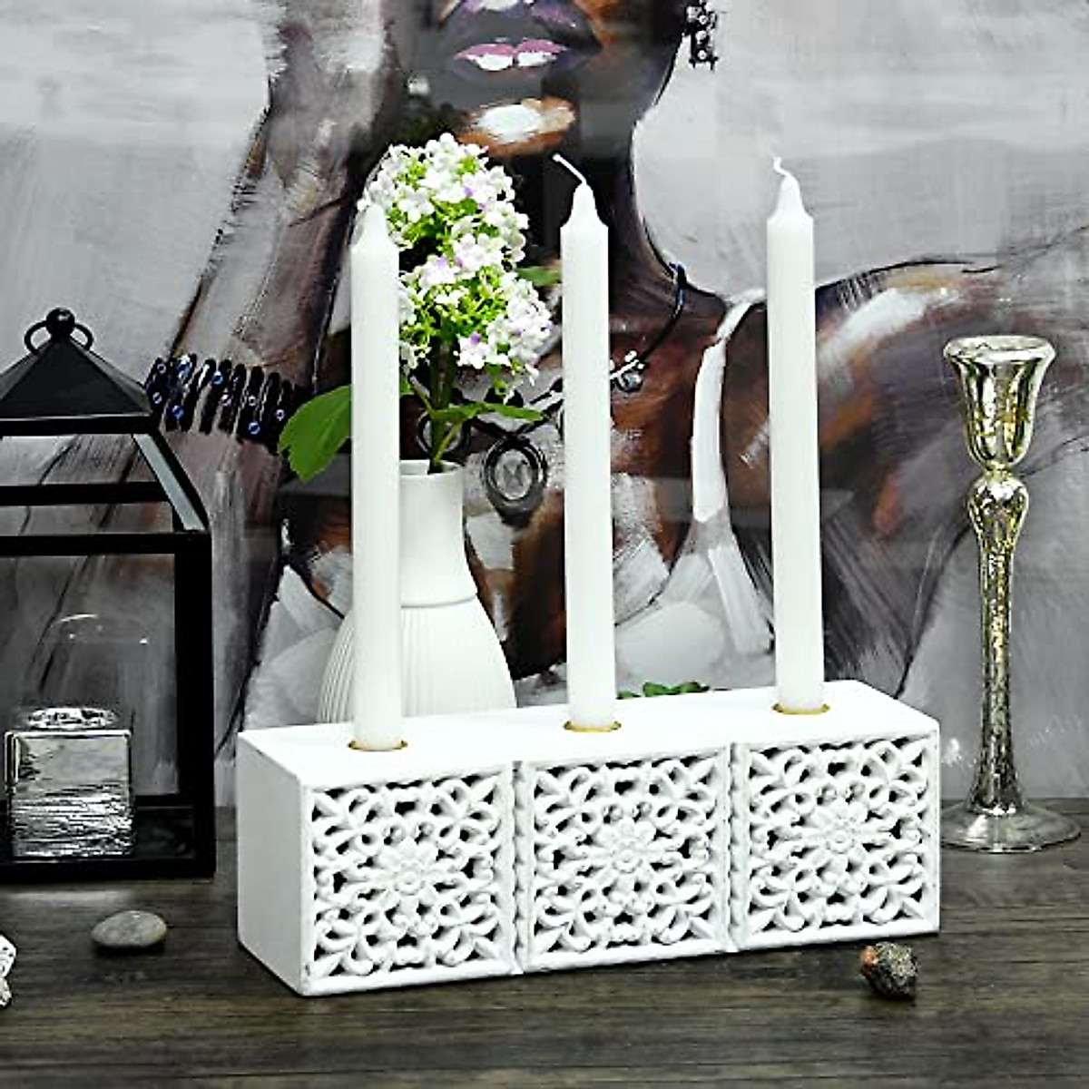 Zest Candle 12-Piece Taper Candles, 10-Inch, White Straight