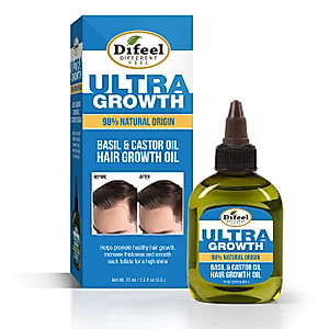 Difeel Mens Ultra Growth Hair and Beard Care Set - 3 Piece Shampoo, Hair Oil and Beard Oil Set