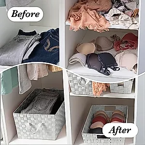 Simplify Large Woven Strap Tote, HeatherGrey, Large Tote