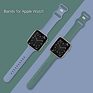15 Pack Soft Silicone Bands Compatible with Apple Watch Band 40mm 41mm 38mm 45mm 44mm 42mm for Women Men,Waterproof Sport iWatch bands Replacement Strap Wristbands for iWatch SE Series 8 7 6 5 4 3 2 1