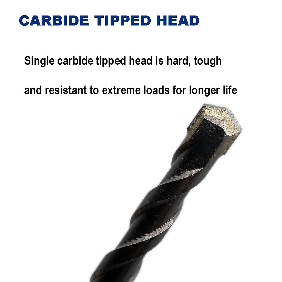 1/4-Inch Carbide-Tipped SDS-Plus Rotary Hammer Drill Bit for Concrete, Brick, Stone, Pack of 6