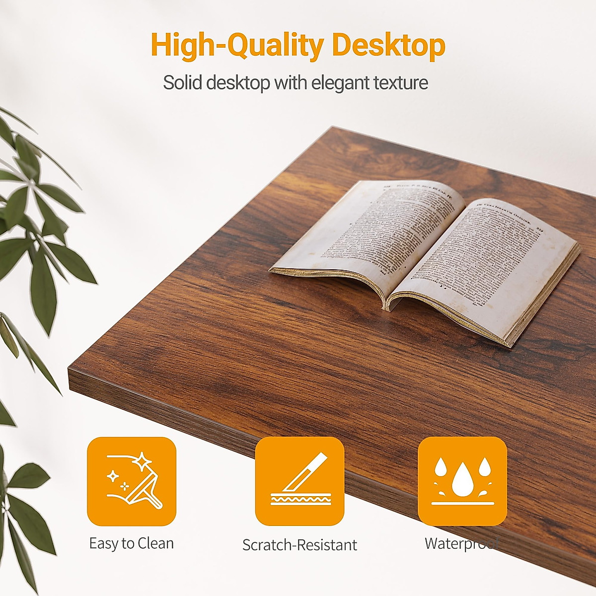 CubiCubi 40 Inch Small L Shaped Computer Desk with Storage Shelves Home Office Corner Desk Study Writing Table, Deep Brown