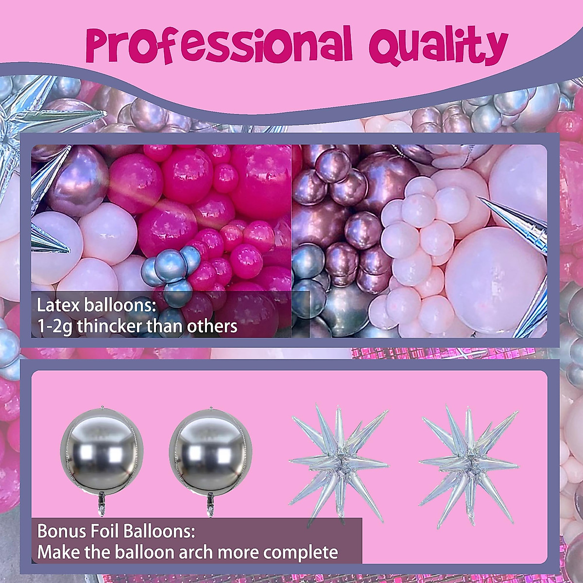 MOMO RUCCI 138Pcs Pink Balloon Arch Garland Kit, Hot Baby Pastel Pink Silver Balloons with Foil Explosion for Princess Girl's Birthday Party Decorations Baby/Bridal Shower Gender Reveal