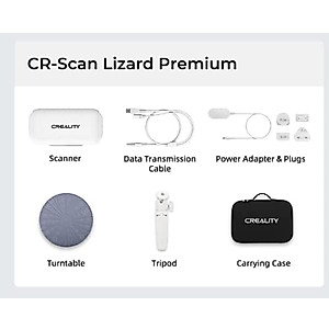 Creality 3D Scanner, Portable 3D Scanner, 3D Modeling 0.05mm Precision 10FPS Scanning Speed for 3D Printing Support Windows MAC OS System (CR-Scan Lizard Premium)