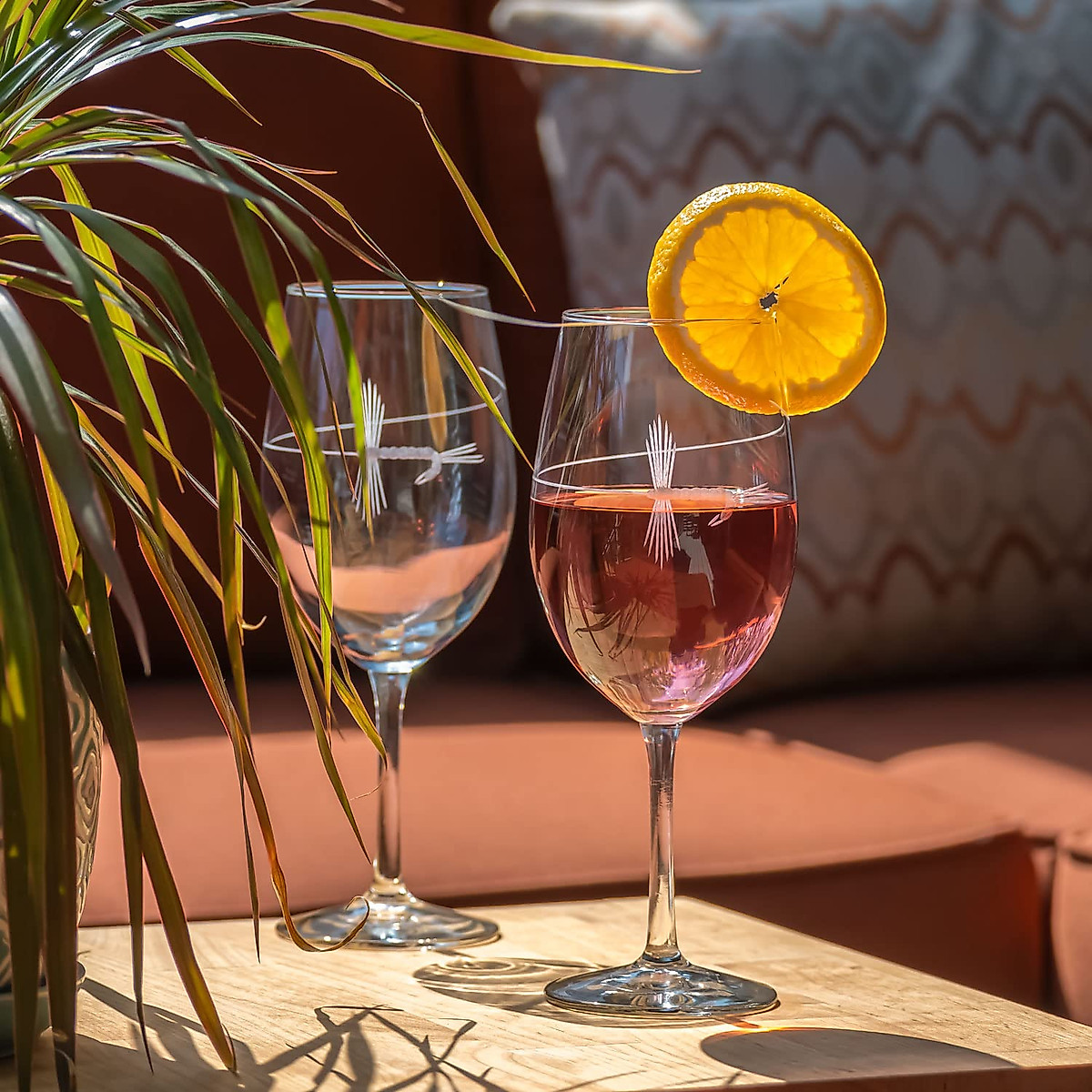 Rolf Glass | Fly Fishing All Purpose Wine Glass 18 Ounce | Set of 4 | Large Wine Glasses | Lead-Free Crystal Glass | Engraved All Purpose Wine Glasses | Made in the US | Outdoor Lifestyle