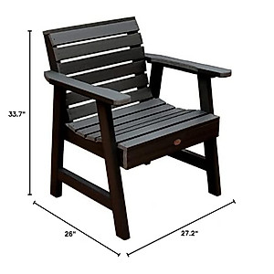 Highwood AD-CHGW1-BKE Weatherly Garden Chair, Black