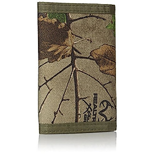 Realtree mens Nylon Trifold Wallet, Camo, One Size US