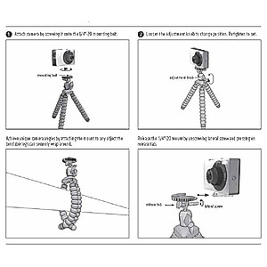 Arkon Mini Tripod Camera Mount for Canon Sony Fujifilm Samsung Nikon Cameras, Black/Blue