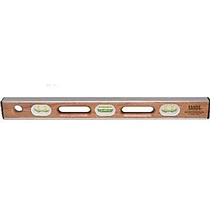 Sands Level & Tool SLMA24 24-Inch Professional Mahogany I-Beam Level, Mahogany
