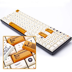 Tokey 144 Keys Set XDA Profile Custom Keycaps PBT Dye Sublimation ANSI Layout Keycaps Set for Gateron Kailh Cherry MX Switches Mechanical Gaming Keyboards (Plastic Theme)