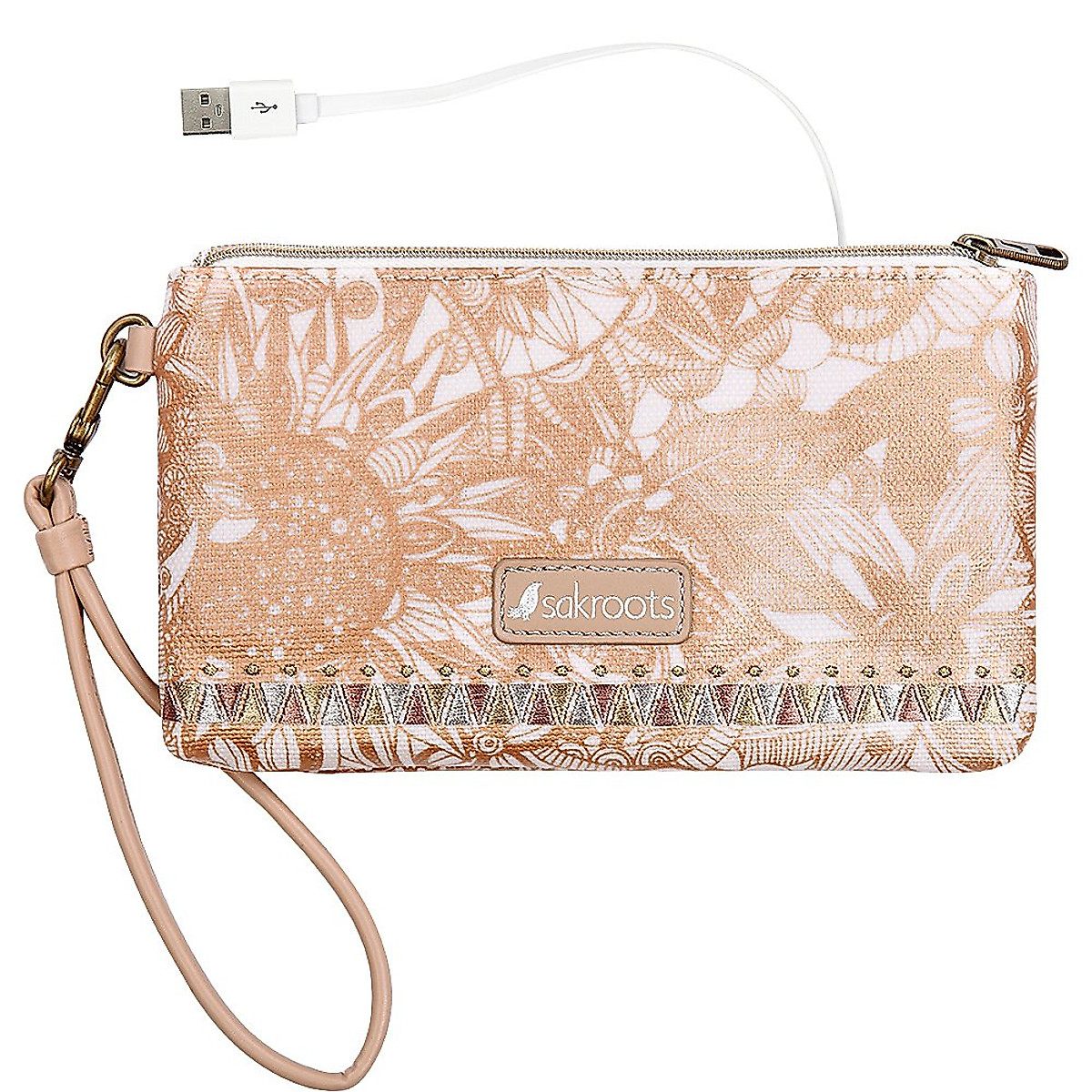 Sakroots Charging Wristlet, Violet one World