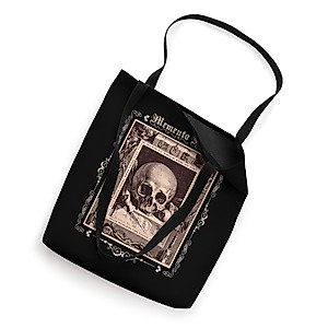 Memento Mori Skull Hourglass Gothic Witchy Dark Academia Tote Bag